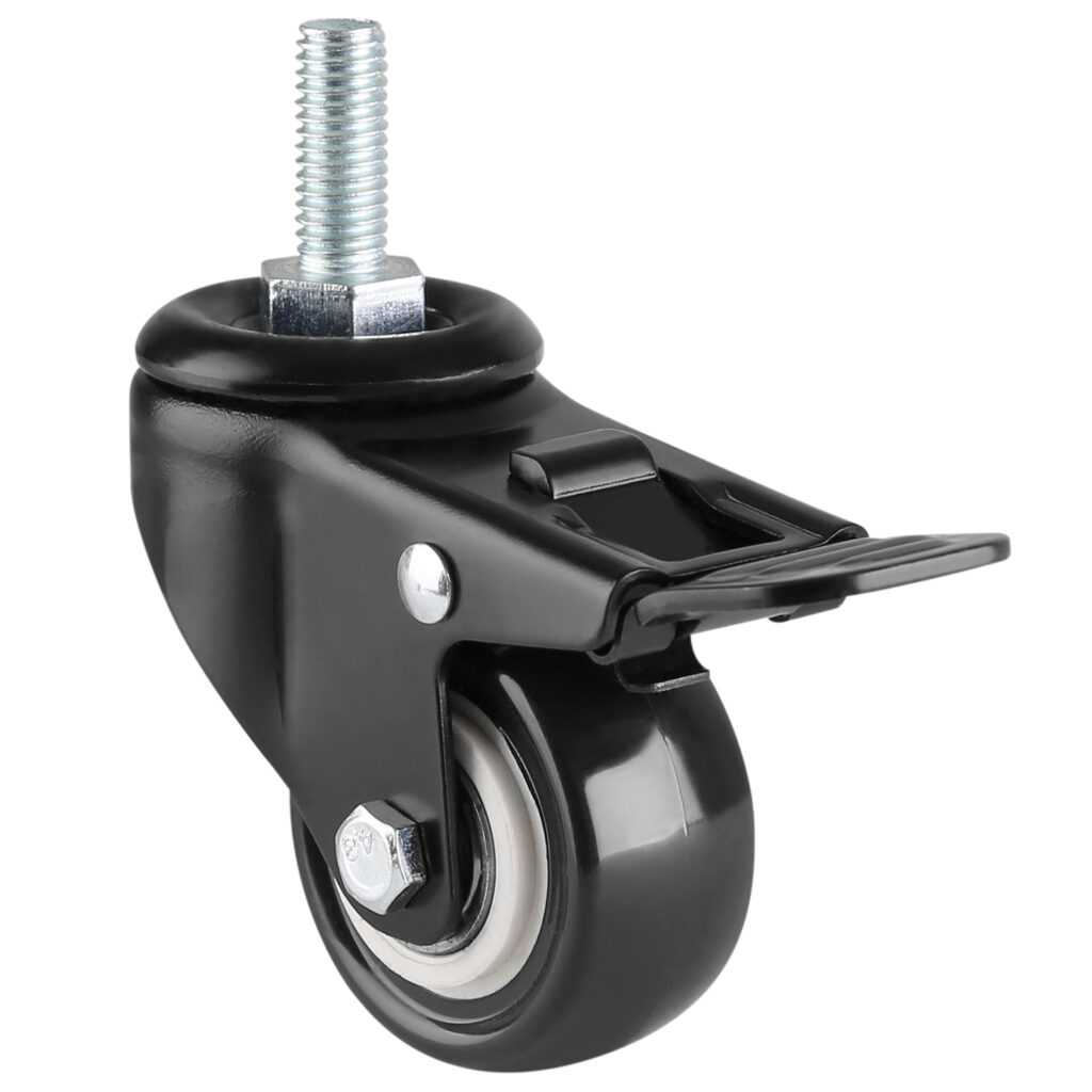 Heavy-duty Metal Wheel Set of 4 Castors with Brakes for Mobile Sit ...